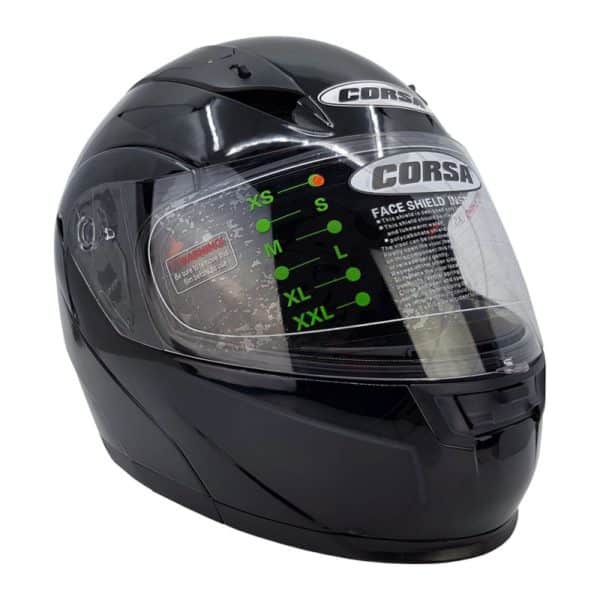 ΚΡΑΝΟΣ ΣΠΑΣΤΟ FLIP UP CORSA CF155 ΜΑΥΡΟ - Moto-Shop Φασουλάκης